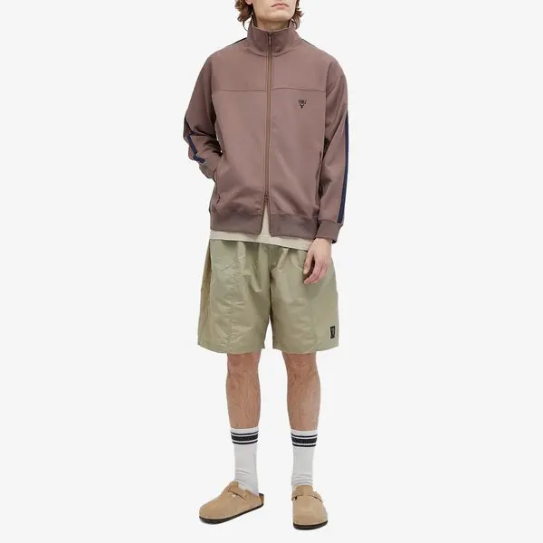 South2 West8 Trainer Track Jacket In Mocha - 40% Off | Editorialist