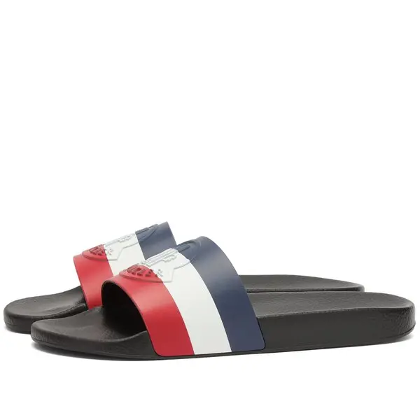 Moncler Basile Pool Slides - Navy