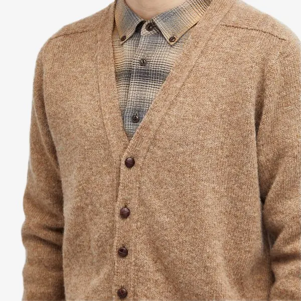 Jamieson'S Of Shetland V-Neck Cardigan In Camel - 70% Off