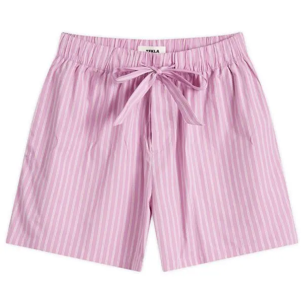 TEKLA Sleep Shorts - Purple Pink Stripes