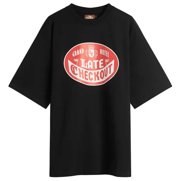 LATE CHECKOUT Logo T-shirt - Black