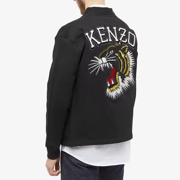 Kenzo Tiger Varsity Cardigan In Black - 70% Off | Editorialist