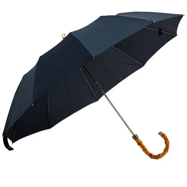LONDON UNDERCOVER Whangee Telescopic Umbrella - Navy
