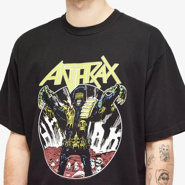 Neighborhood Anthrax Judge Death T-Shirt In Black - 60% Off