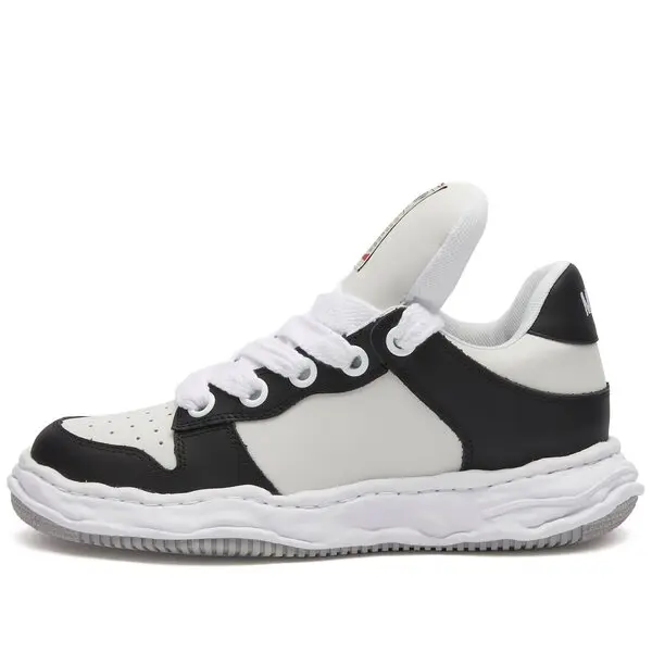 Mihara Yasuhiro Wayne Original Sole Low Leather Sneakers - Black/white