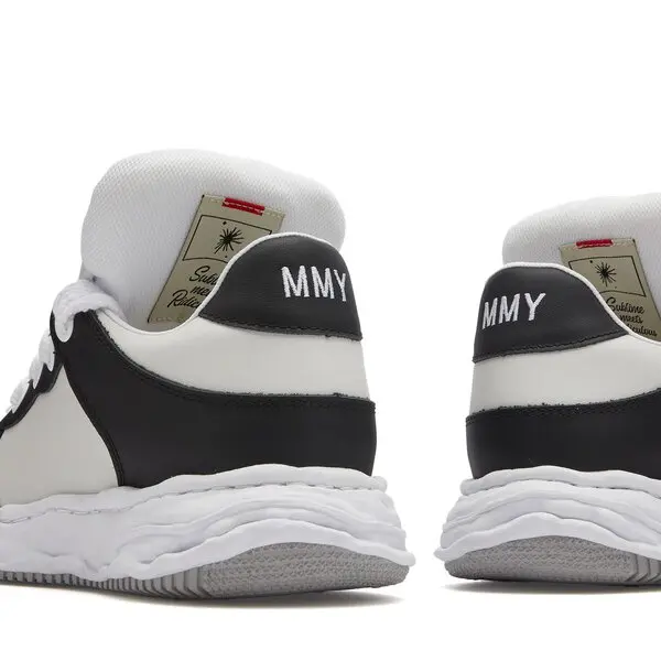Mihara Yasuhiro Wayne Original Sole Low Leather Sneakers - Black/white