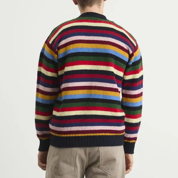 Jamieson'S Of Shetland Stripe V-Neck Cardigan - Multi | Editorialist