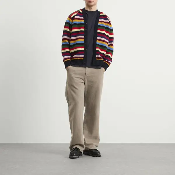 Jamieson'S Of Shetland Stripe V-Neck Cardigan - Multi | Editorialist