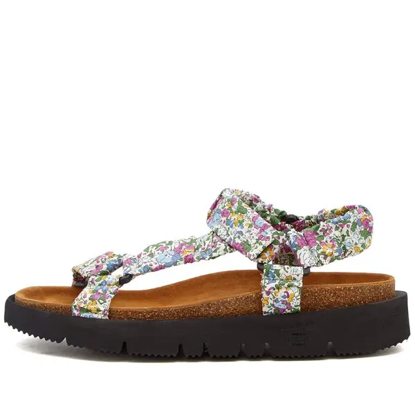 A.P.C. Liberty Anais Floral Sandals US 9 EU 42 Mens Blue Platform Strappy $285 A.P.C. X Liberty Floral Sandals In Multi - 70% Off  main image 4