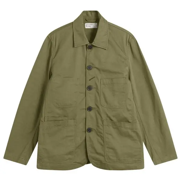Universal Works Bakers Chore Jacket - Light Olive