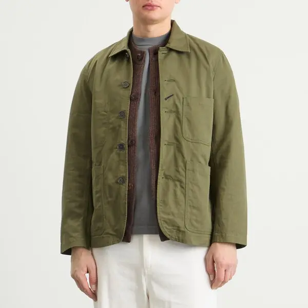 Universal Works Bakers Chore Jacket - Light Olive