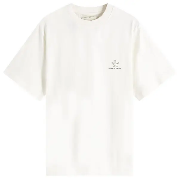 BRAM'S FRUIT Outline Lemon T-shirt - White