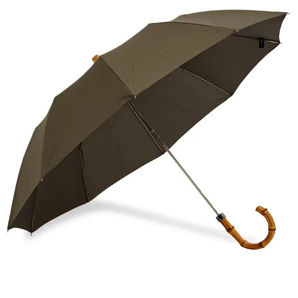 LONDON UNDERCOVER Whangee Telescopic Umbrella - Olive Green