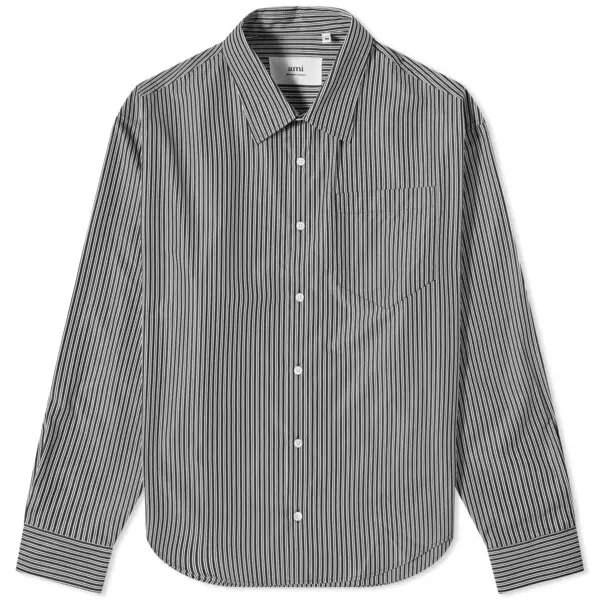 Ami Stripe Boxy Shirt