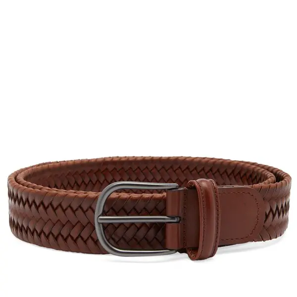 Anderson's Stretch Woven Leather Belt - Tan