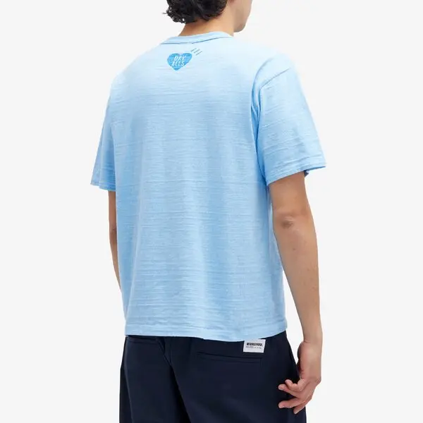 Human Made Garment Dyed Big Heart T-Shirt In Blue - 20% Off