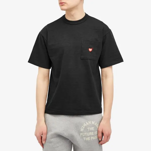 Human Made Heart Pocket T-Shirt In Black - 30% Off | Editorialist