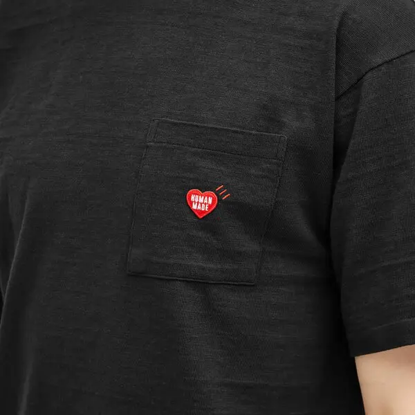 Human Made Heart Pocket T-Shirt In Black - 30% Off | Editorialist