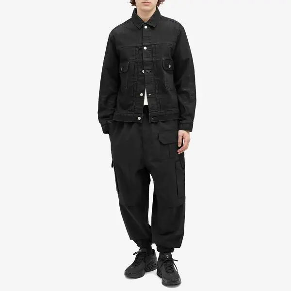 Uniform Experiment Damaged Denim Trucker Jacket In Black - 55% Off