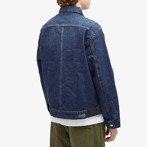 Uniform Experiment Damaged Denim Trucker Jacket In Blue - 45% Off