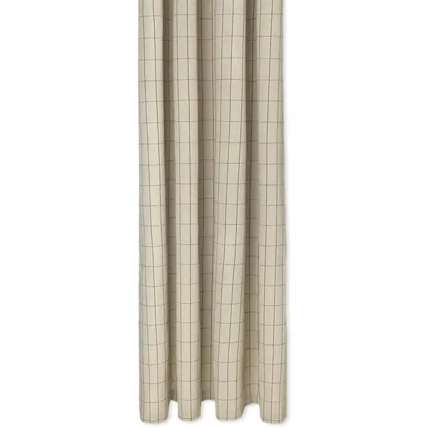 FERM LIVING Chambray Shower Curtain - Grid/sand