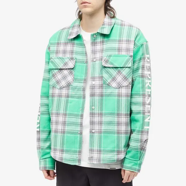 REPRESENT Quilted Flannel Shirt Jacket