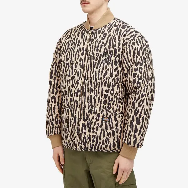 Wacko Maria Dickies Leopard Quilted Jacket In Beige - 70% Off 