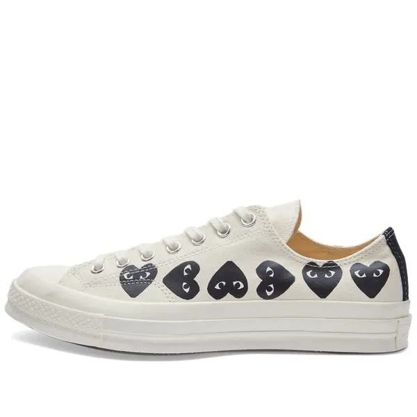 Play Comme Des Garcon X Converse Multi Heart Low Sneakers
