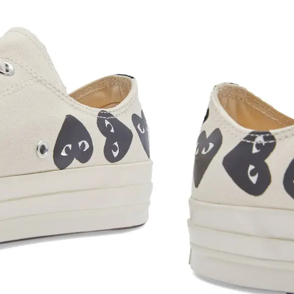 Play Comme Des Garcon X Converse Multi Heart Low Sneakers