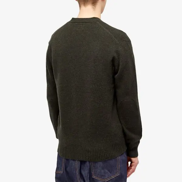 BEAMS 7g Elbow Patch Cardigan