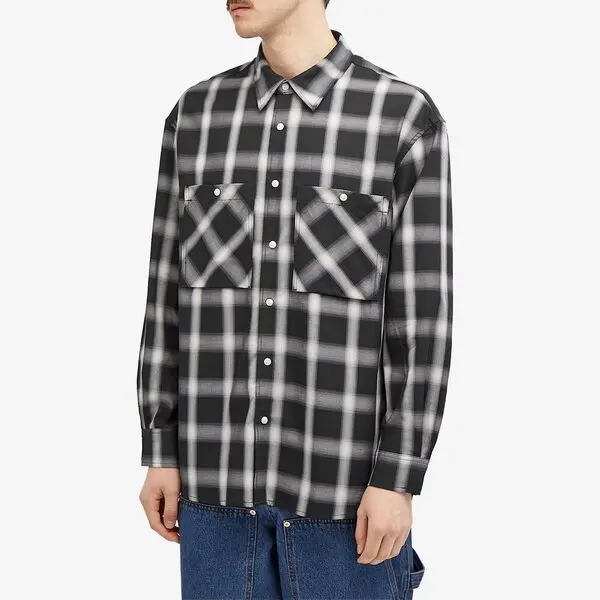 UNIFORM BRIDGE Two Pocket Check Shirt
