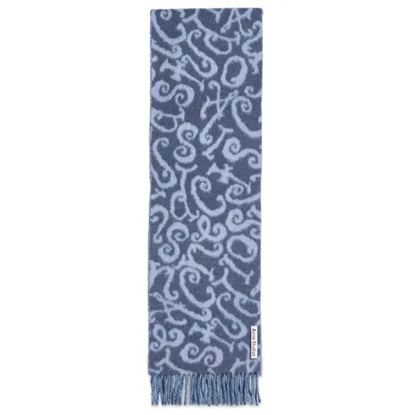 Acne Studios Volf Monogram Scarf - Blue/lilac
