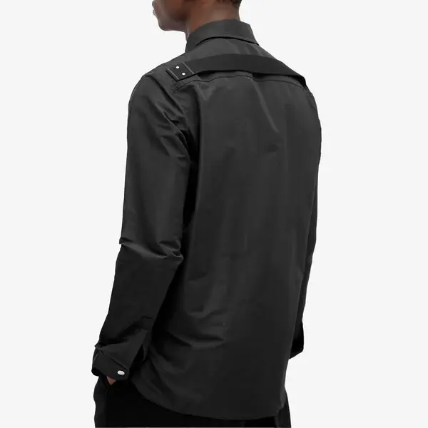 Rick Owens Fogpocket Technical Outershirt In Black - 65% Off