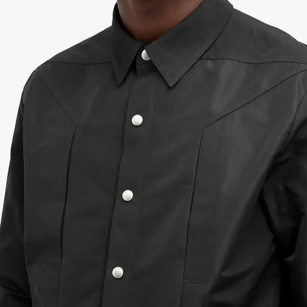 Rick Owens Fogpocket Technical Outershirt In Black - 65% Off