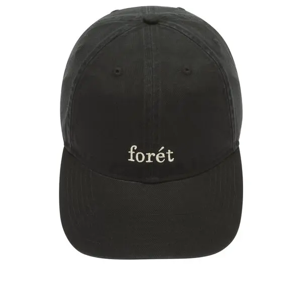 FORET Hawk Washed Cap - Black