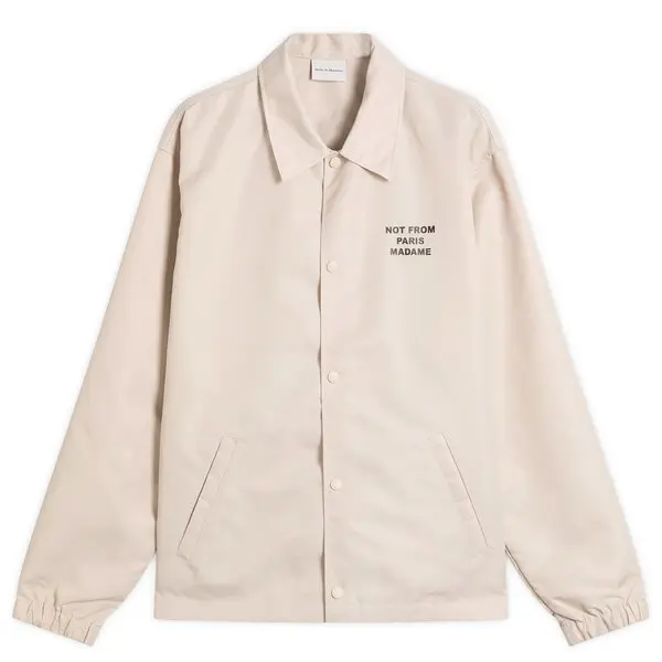 Drole De Monsieur Slogan Coach Jacket - Mastic