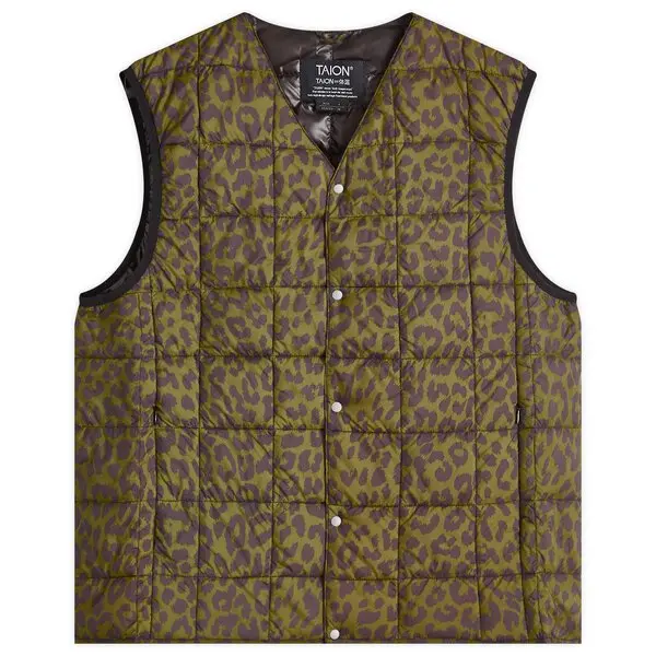Taion Down Vest - Leopard