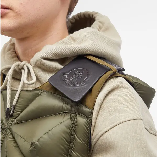 Moncler X Pharrell Williams Padded Holly Vest In Green - 50% Off