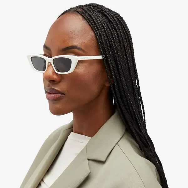 Saint Laurent Sl 277 Sunglasses In White/Grey - 55% Off  display picture 2