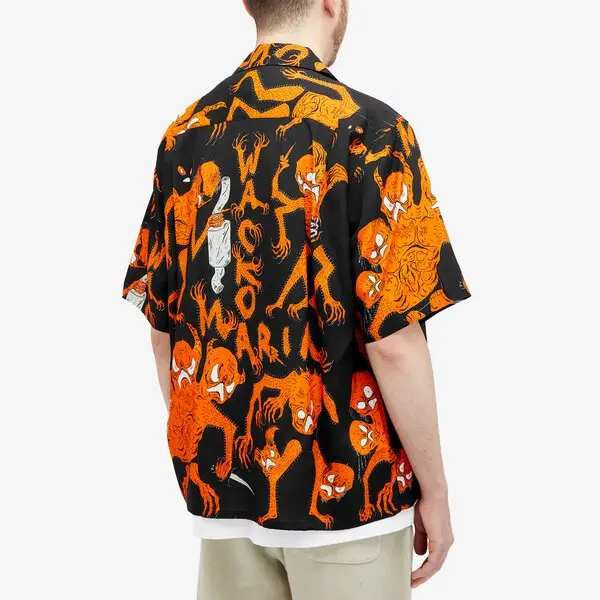 Wacko Maria X Neckface Type 4 Vacation Shirt In Black - 65% Off