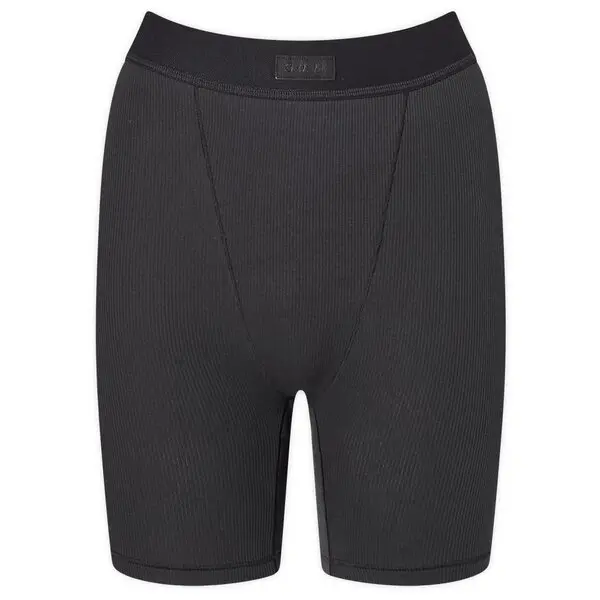 SKIMS Cotton Rib Boxer - Soot