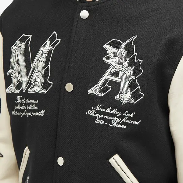 Amiri Ma Angel Varsity Jacket In Black - 50% Off | Editorialist