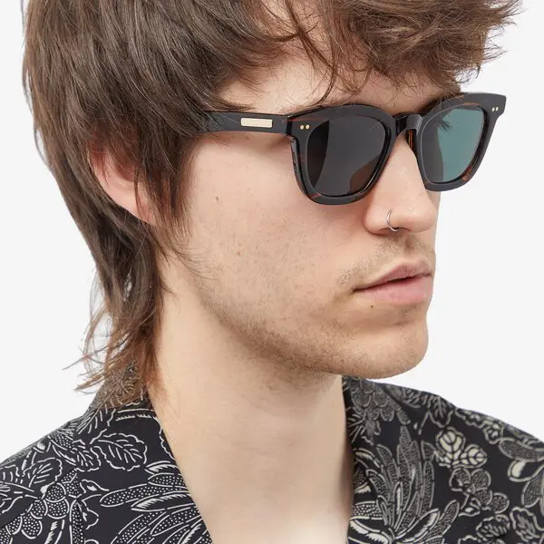 Neighborhood X Native Sons Kowalski Sun Glasses In Brown×Green