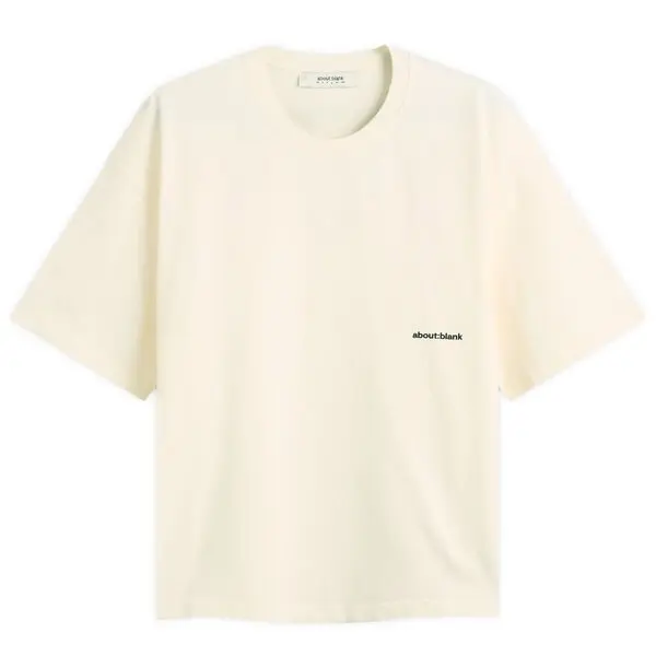 ABOUT:BLANK Box Logo T-shirt - Oat/black