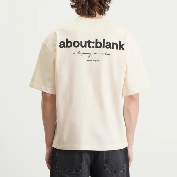 ABOUT:BLANK Box Logo T-shirt - Oat/black