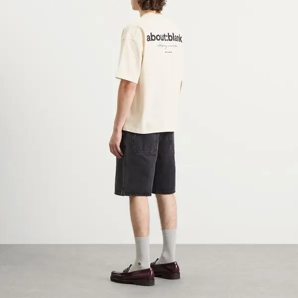 ABOUT:BLANK Box Logo T-shirt - Oat/black