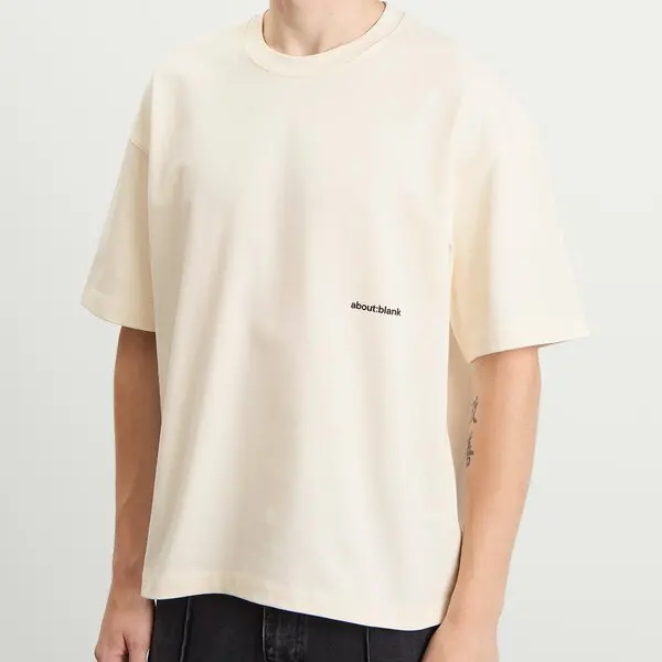 ABOUT:BLANK Box Logo T-shirt - Oat/black