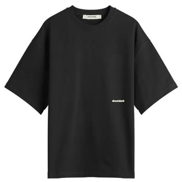 ABOUT:BLANK Box Logo T-shirt - Black/ecru