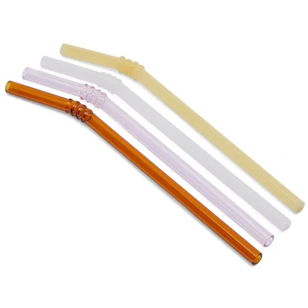 HAY Sip Swirl Straw Set Of 4 - Opaque Mix