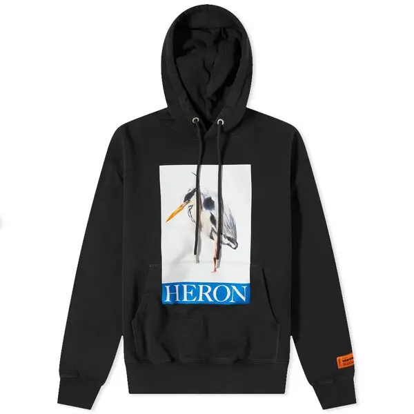 Heron Preston Swan Graphic Hoodie - Black/blue